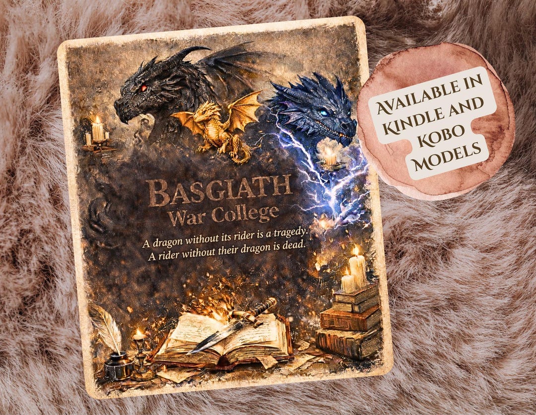 Fourth Wing Kindle & Kobo Insert | Dragon Rider Fantasy E-reader Clear ...