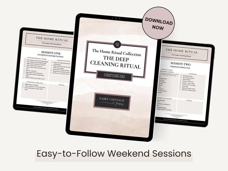 Deep Cleaning Ritual Printable Home Reset Guide - Etsy
