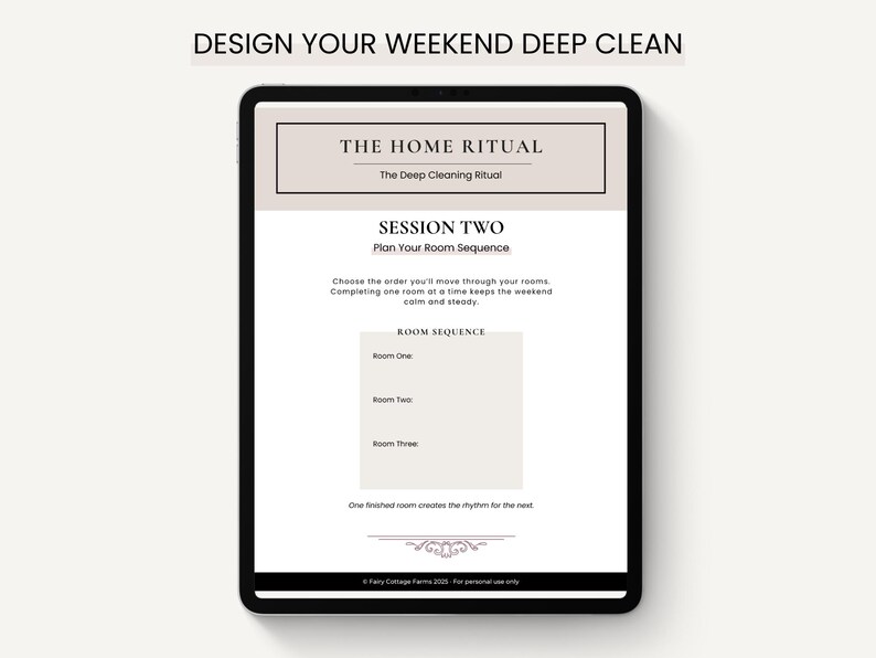 Deep Cleaning Ritual Printable Home Reset Guide - Etsy