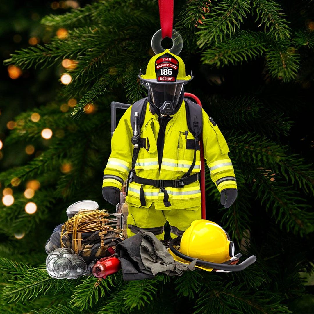 Personalized Firefighter Christmas Ornament Gifts for Firefighter - Etsy