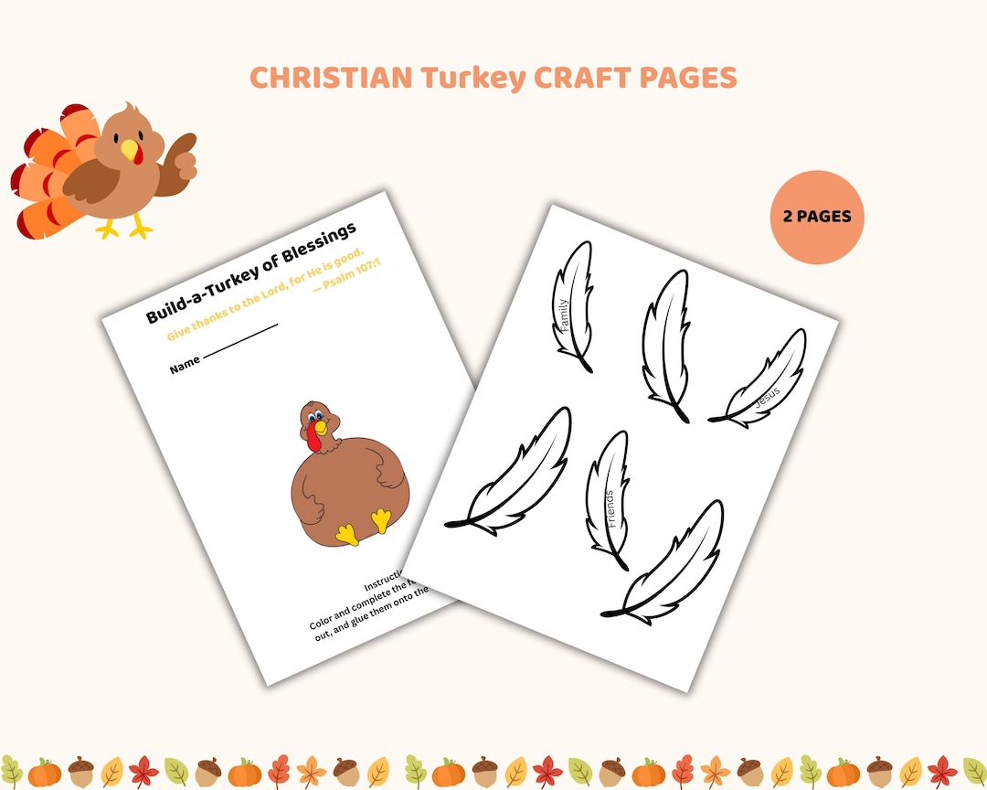 Thanksgiving Turkey Craft Printable | Christian Kids Activity ...