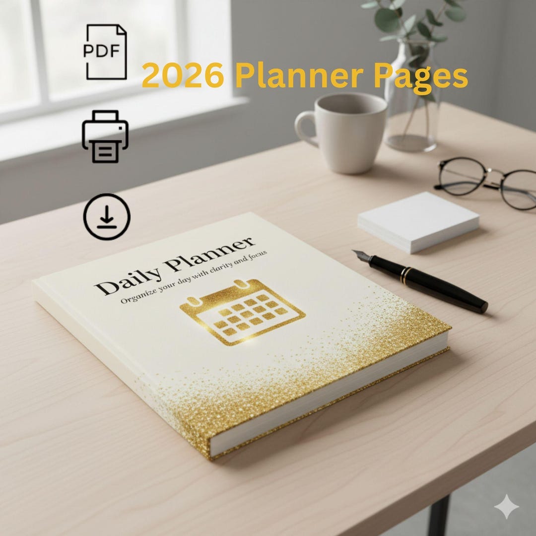 2026 Digital Planner | 135 Pages Daily, Weekly & Monthly Organizer ...