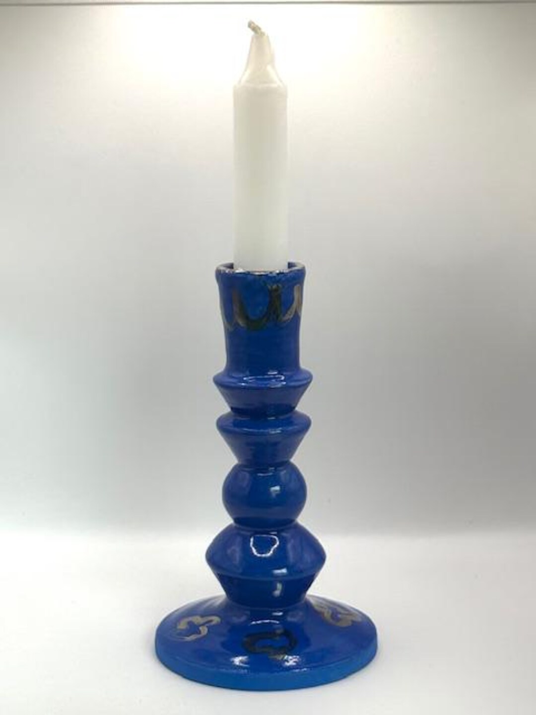 Ceramic Candle Holder With Platinum Luster - Etsy
