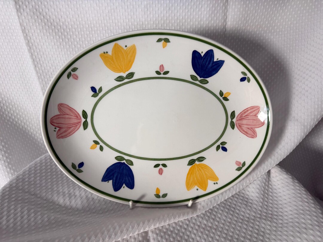 Vintage Johnson Brothers “nicole” Oval Serving Platter English ...