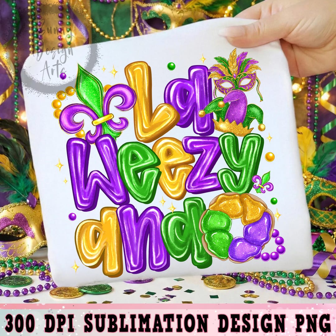 La Weezy Ana Mardi Gras Png, Coquette Mardi Gras Png, Glitter Mardi ...