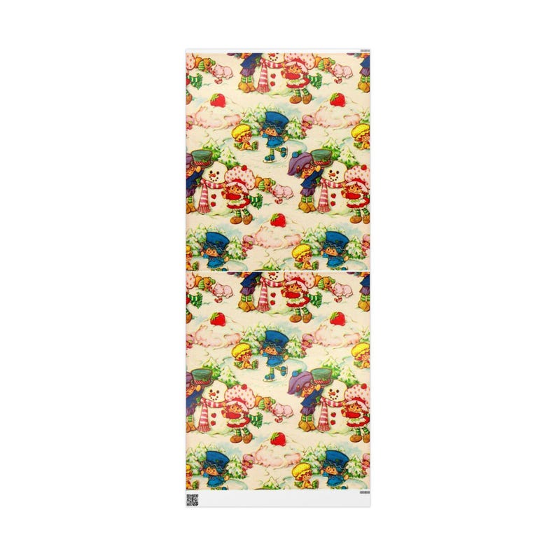 Vintage Strawberry Shortcake Kids Pattern Wrapping Paper | Retro ...