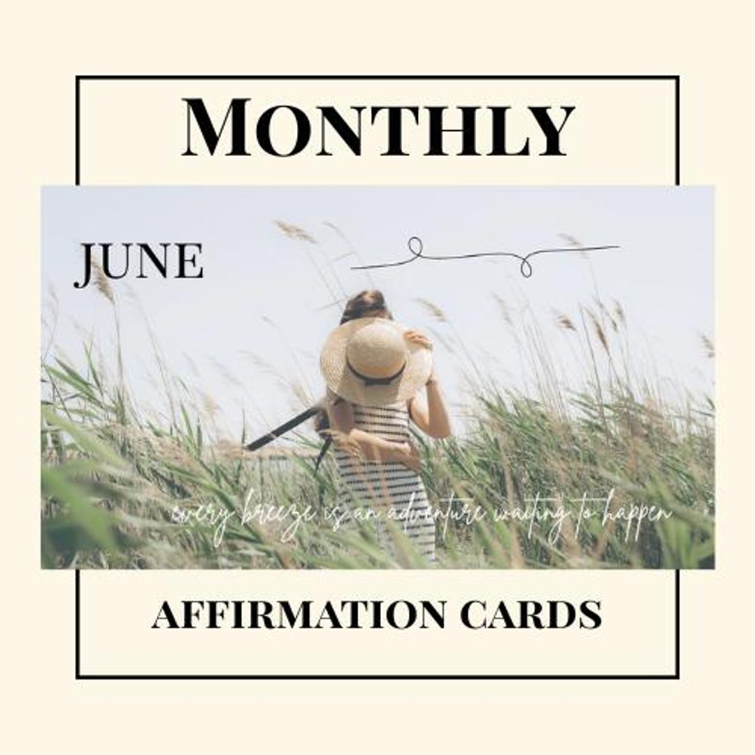 Monthly Affirmation Cards - Etsy
