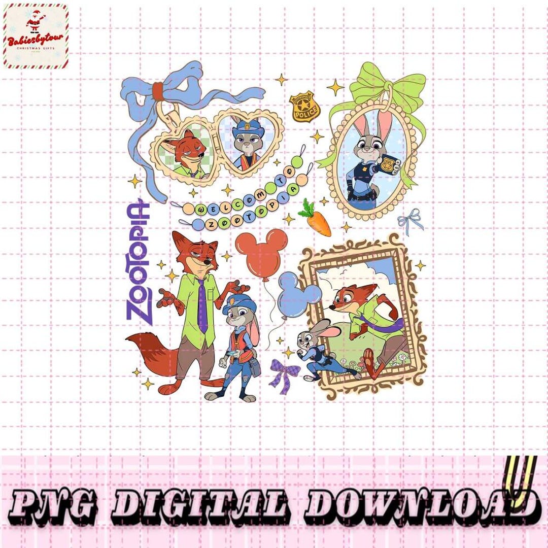 Coquette Bow Watercolor Zootopia Characters Png, Cute Bunny Judy Shirt ...