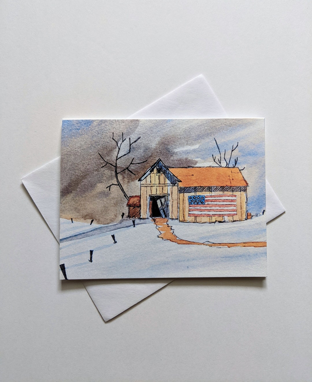 American Flag Note Cards | Fourth of July | Memorial Day | Veterans Day ...