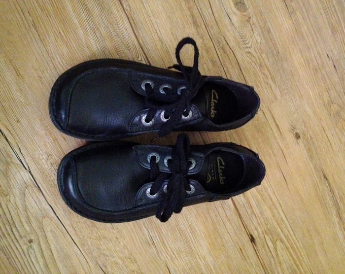 Vintage Black Clark Polyveldt Oxford Shoes - Size 5-1/2D 7D US ...