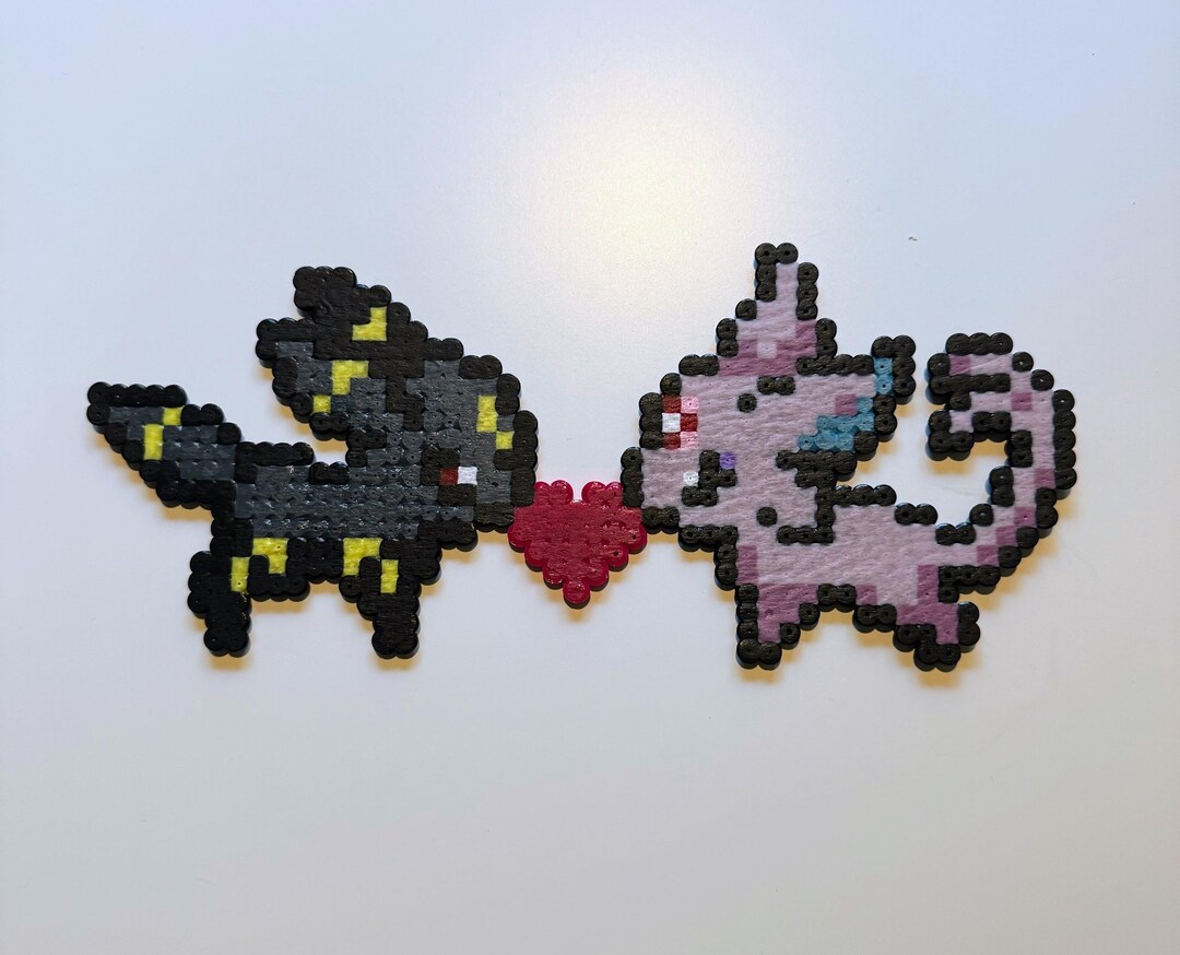 Umbreon & Espeon Love Perler Bead Art - Pokemon - Handmade - Etsy