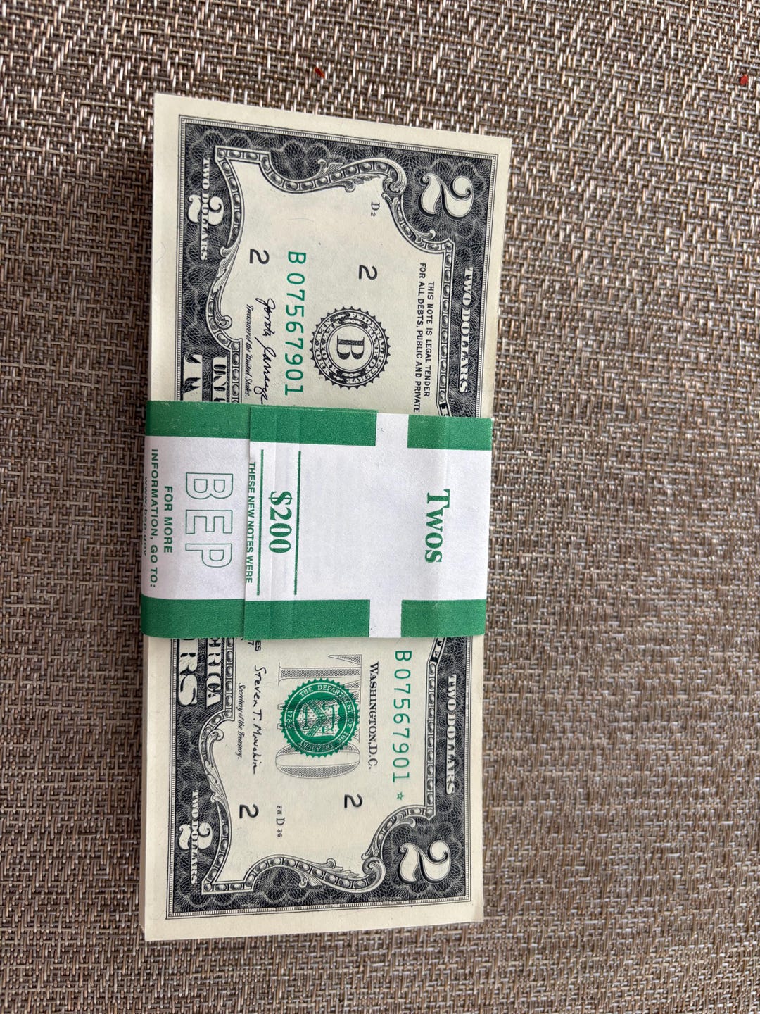 TWO DOLLAR BILL in Sequence With Star Note - Etsy