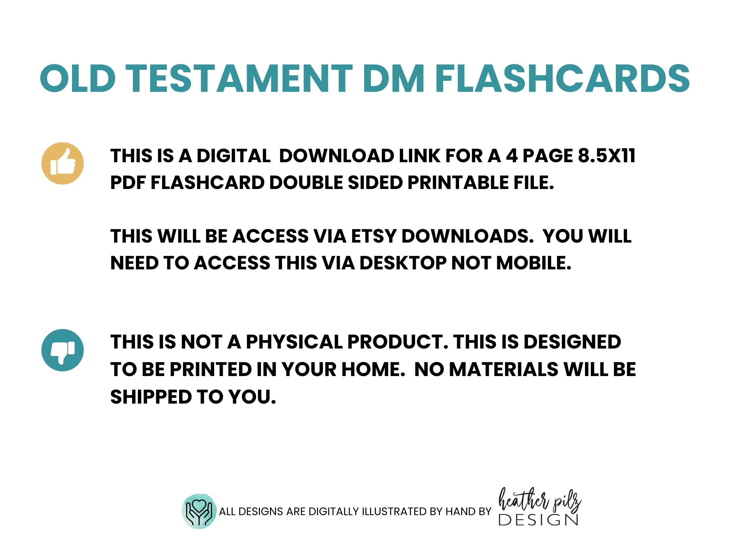 Old Testament LDS Seminary Doctrinal Mastery Flashcards Printable PDF ...