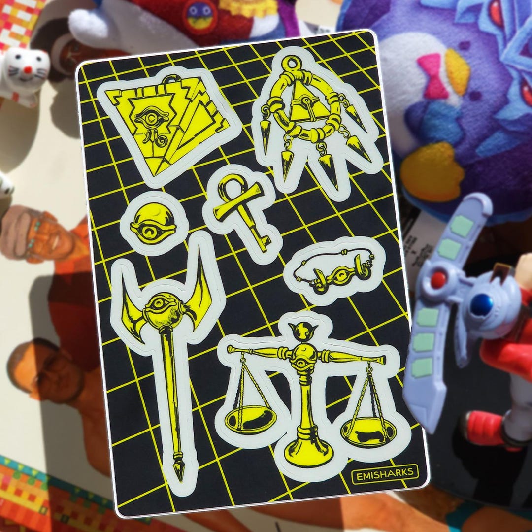 YGO Millenium Items Sticker Sheet | Waterproof Vinyl Decal Stickers - Etsy