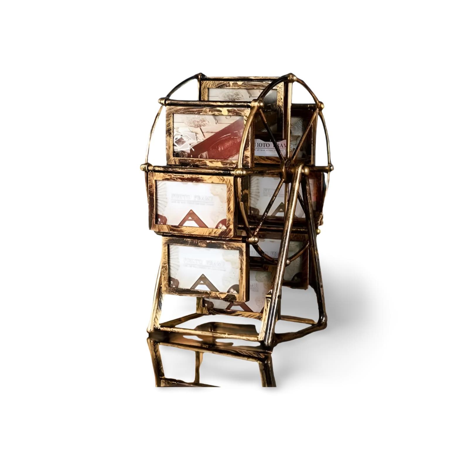Vintage Rotating Ferris Wheel Photo Frame | Retro Tabletop Decor, 8 ...