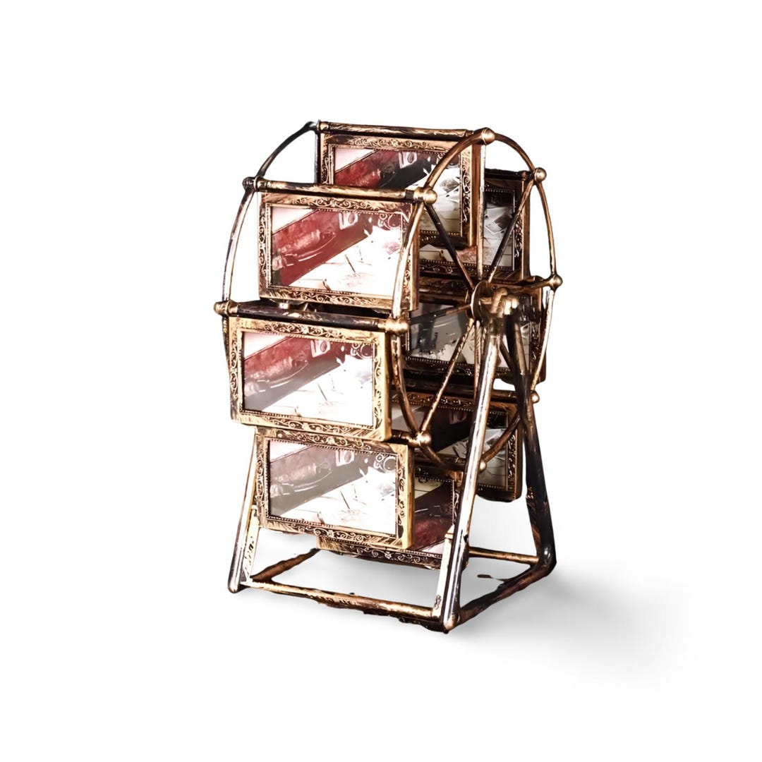 Vintage Rotating Ferris Wheel Photo Frame | Retro Tabletop Decor, 6/8 ...