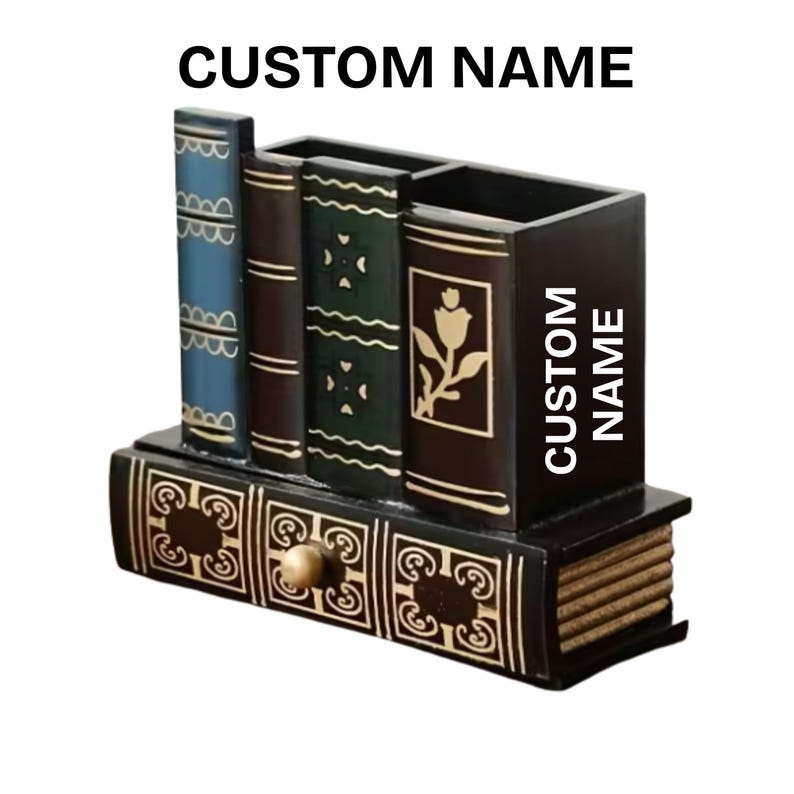 Customize Vintage Style Pen Holder | Decorative Desk Organizer Storage ...