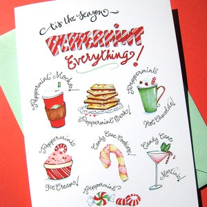 Peppermint Christmas Cards - Pun Christmas Cards - Sweet Holiday Cards ...
