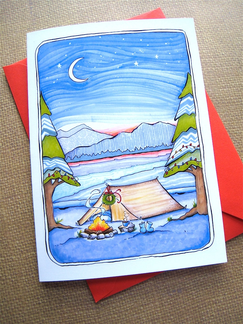 The Cutest Camping Christmas Cards To Celebrate The Holiday Season!