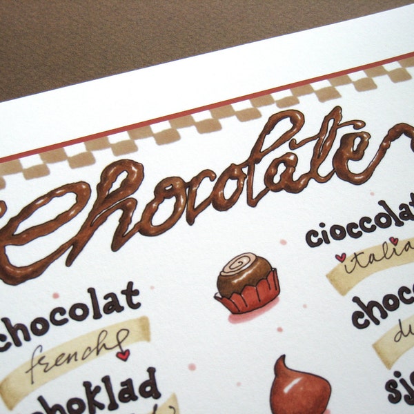 Chocolate Poster - Etsy