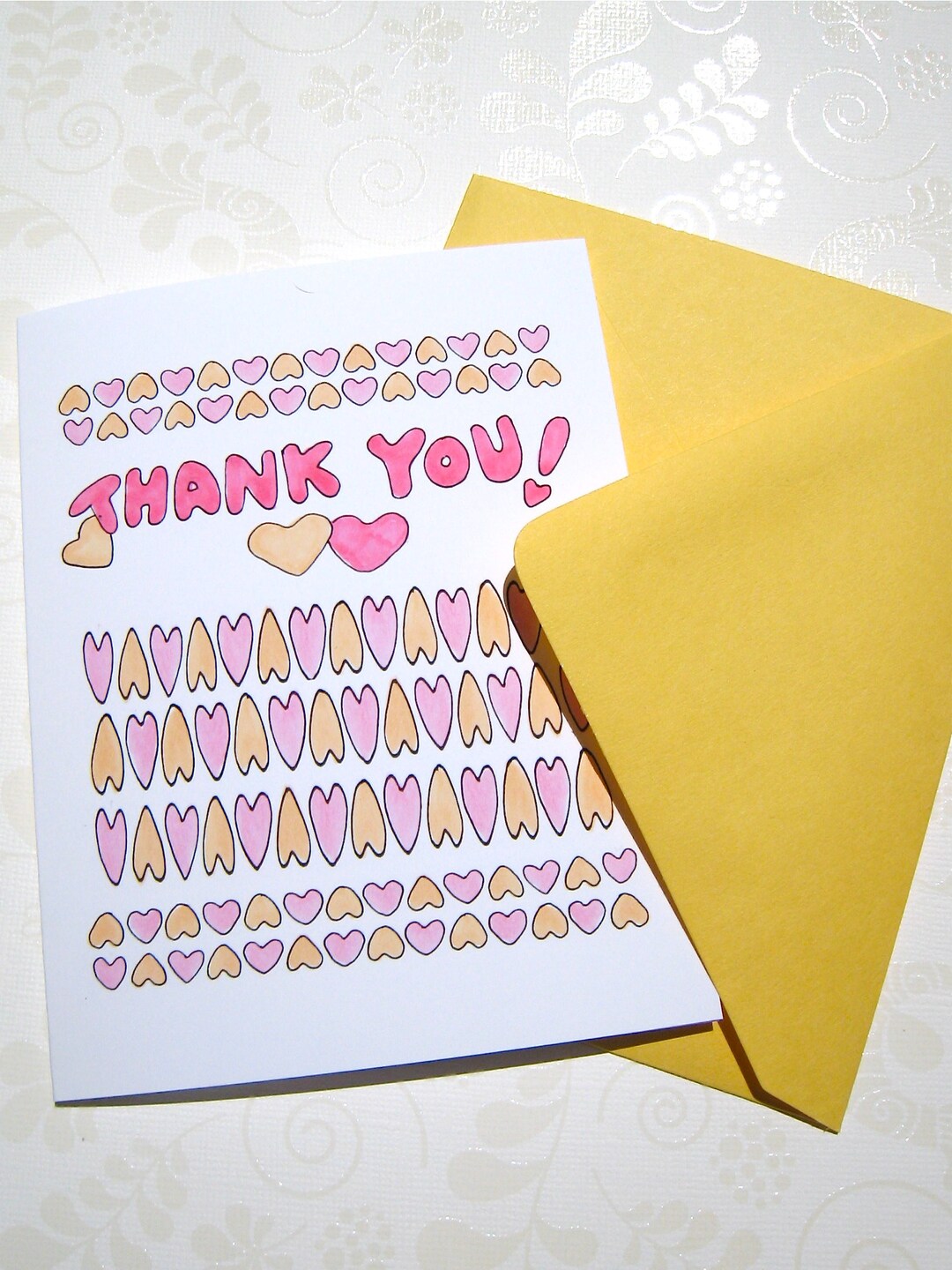 Hip Hearts Thank You Notes | Heart Notes | Modern Graphic Cards | Boxed ...