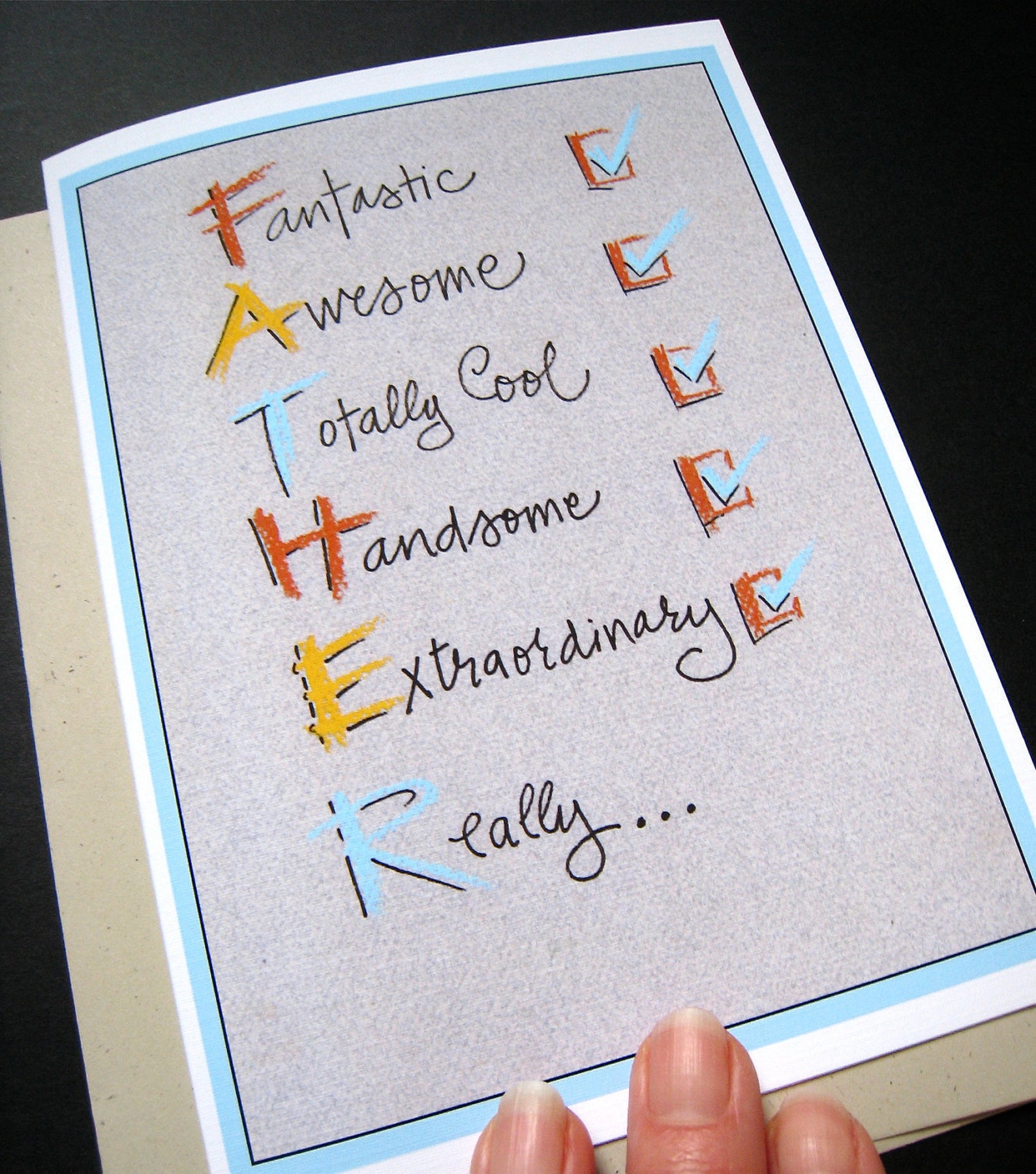 Fantastic Father's Day Card Awesome Dad Card Cool Dad | Etsy