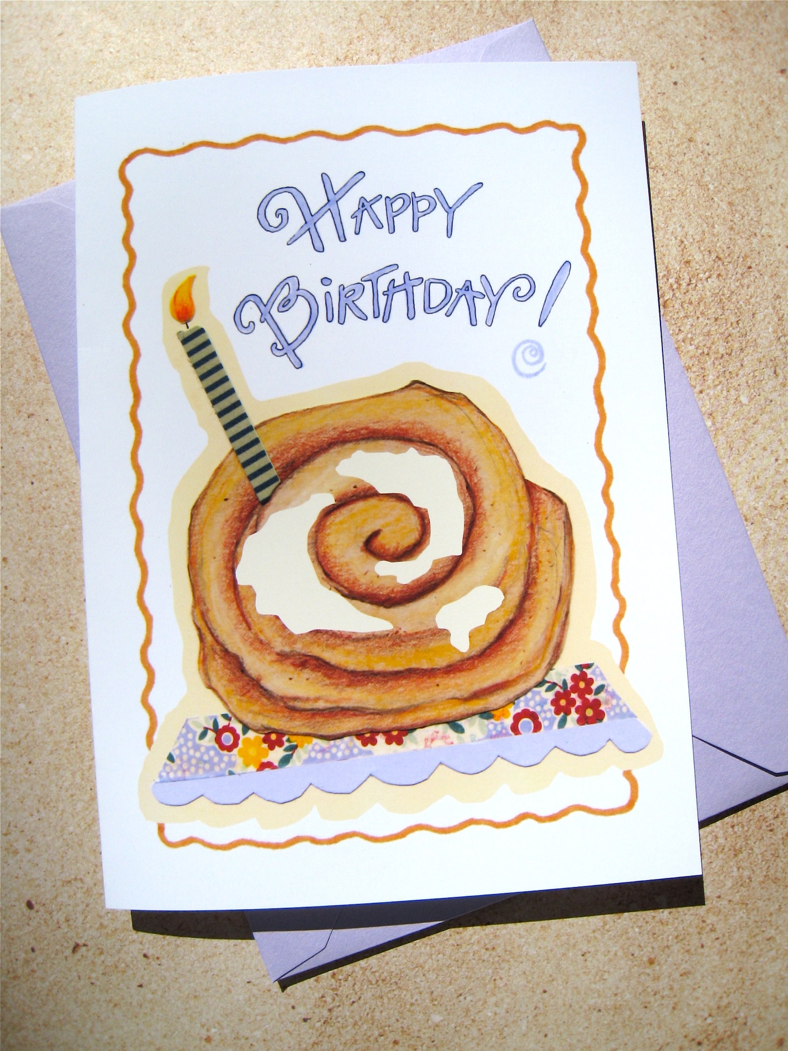Cinnamon Roll Birthday Card Sweet Birthday Card Happy - Etsy