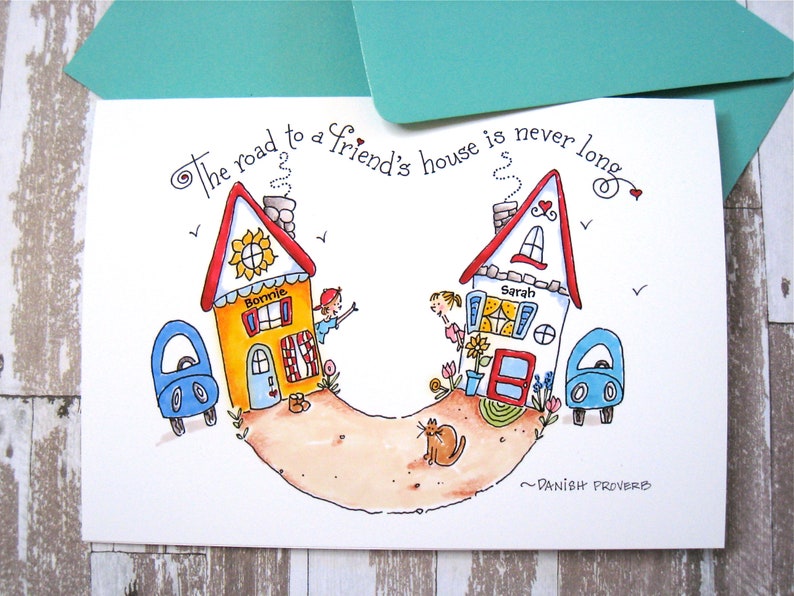 Personalized Girlfriends Card Friendship Card Moving Away - Etsy Denmark