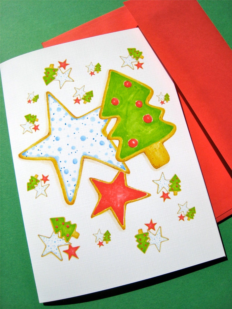 Christmas Cookie Recipe Card Sugar Cookie Christmas Card | Etsy