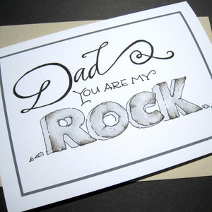 Father's Day Card - Card for Dad - You Are My Rock - Etsy