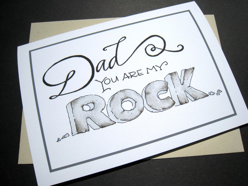 Father's Day Card - Card for Dad - You Are My Rock - Etsy