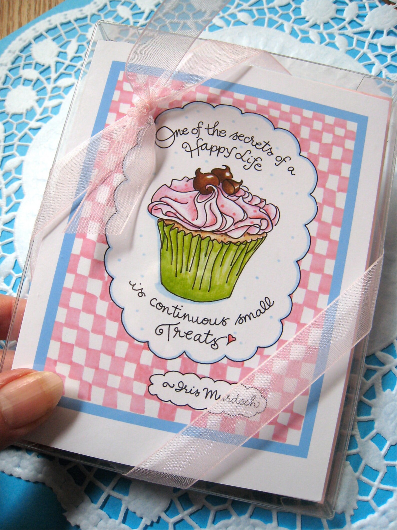 Cupcake Notes Cupcake Art Note Cards Baking Gift Gifts | Etsy