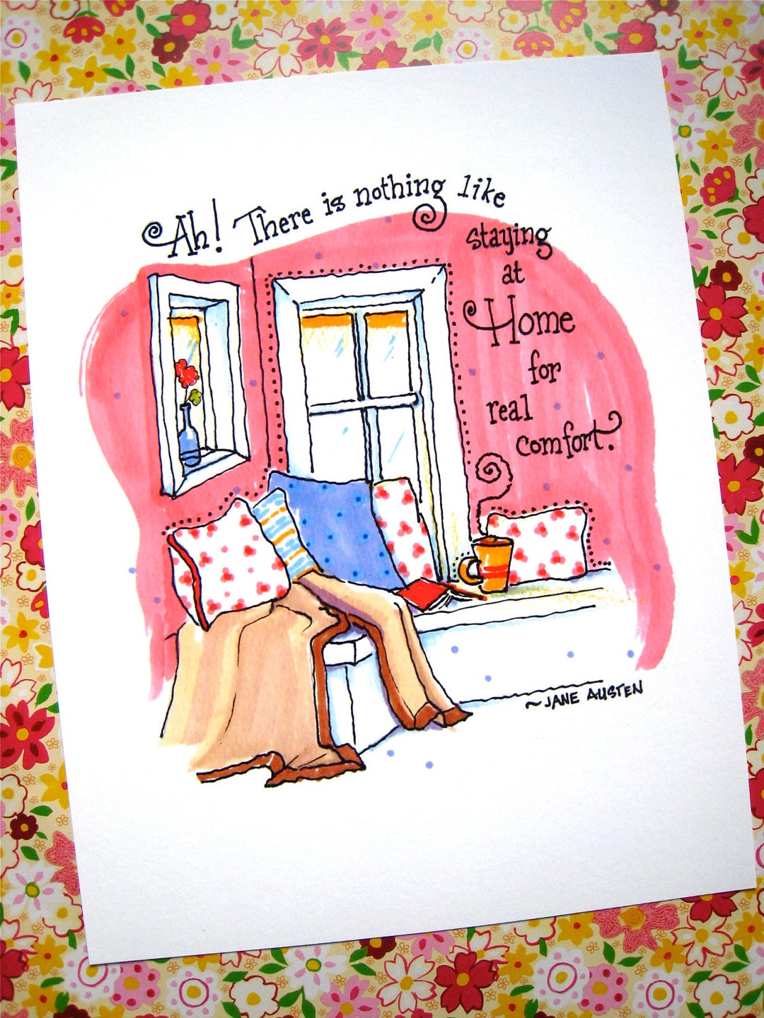 Home Quote Art - Staying at Home Print - Quarantine Gift - Housewarming ...