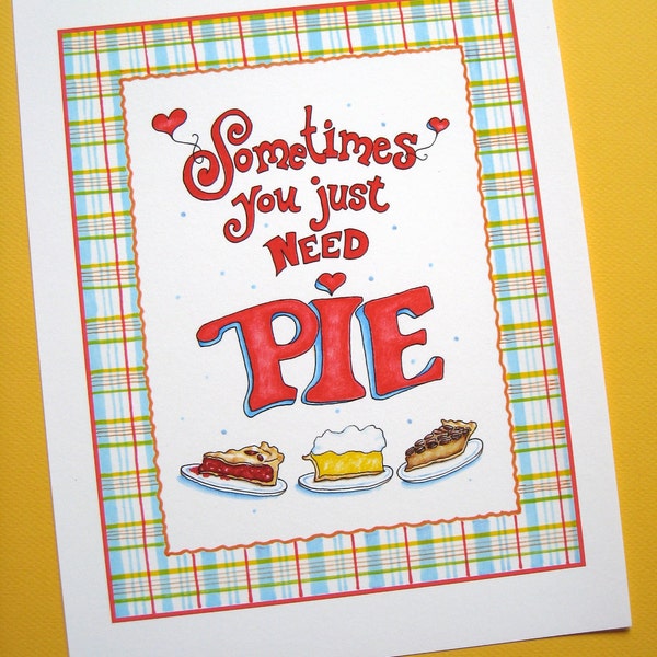Pie Print - Etsy