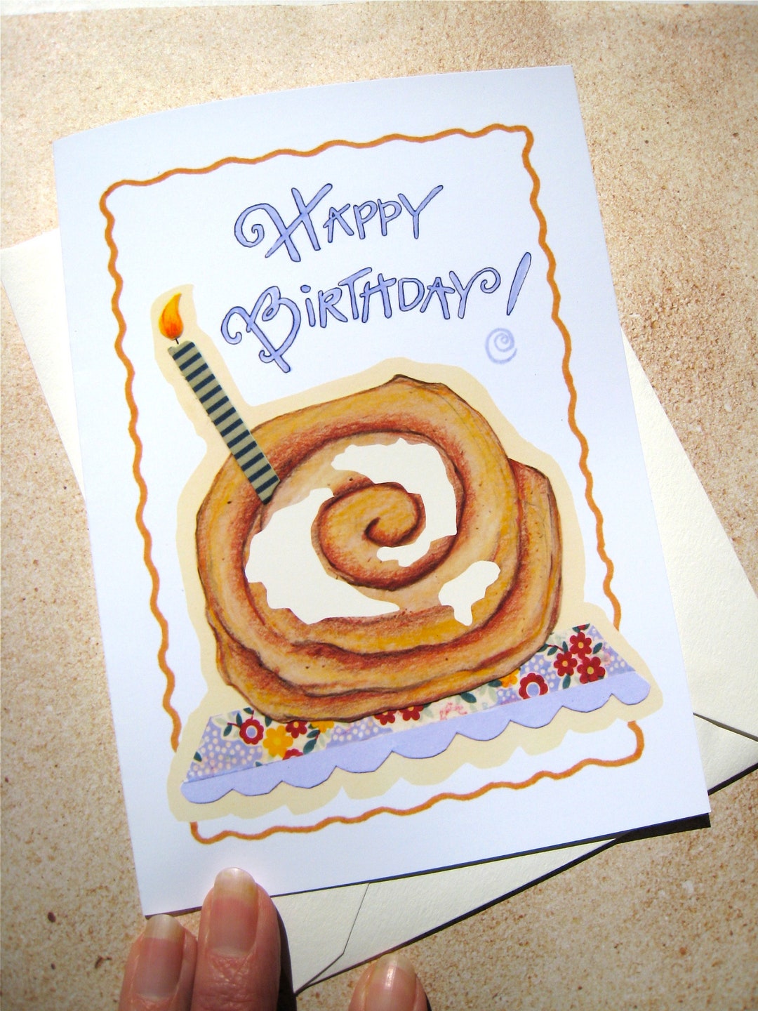 Cinnamon Roll Birthday Card - Sweet Birthday Card - Happy Birthday Card ...