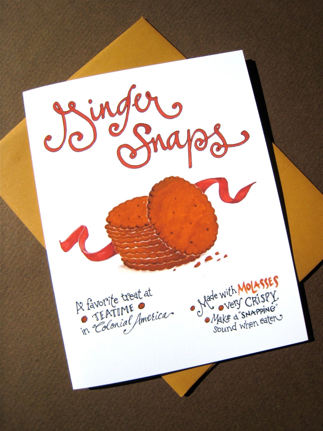 Cookie Note Cards - Favorite Cookies - Gift Stationery - Gift for Baker ...