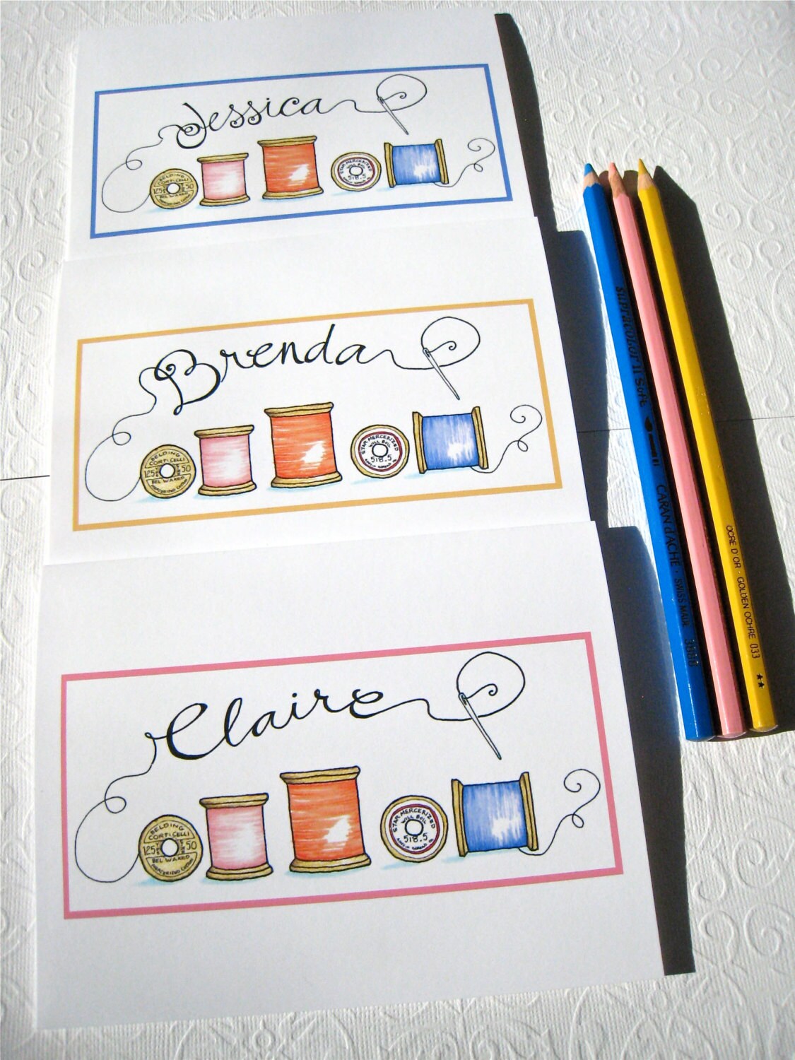 Personalized Sewing Stationery Custom Sewing Note Cards - Etsy