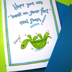 Funny Turtle Get Well Card - Feel Better Card - Recovery Card - Funny ...
