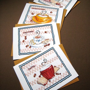 Coffee Note Cards - Coffee Gift - Boxed Set of Notes - Coffee Drinker ...