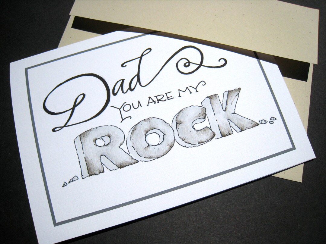 Father's Day Card - Card for Dad - You Are My Rock - Etsy