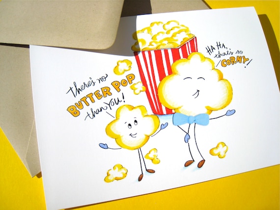 Funny Father's Day Card Popcorn Pun Dad Pun Dad | Etsy