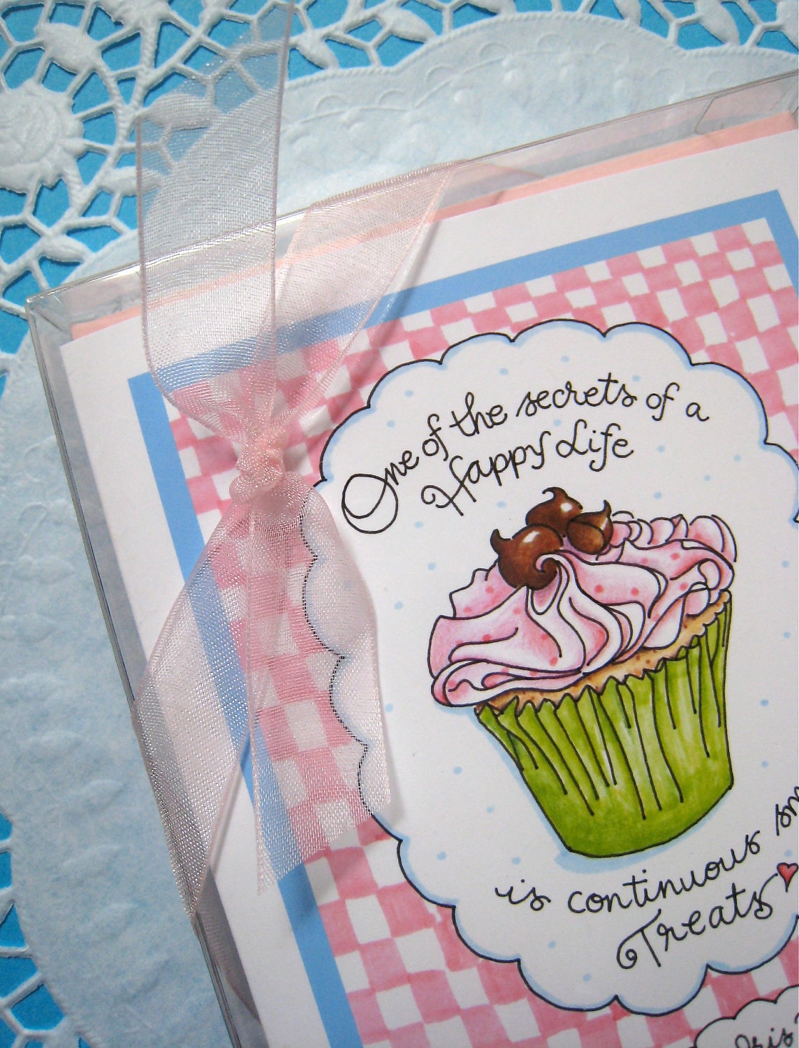 Cupcake Notes Cupcake Art Note Cards Baking Gift Gifts - Etsy