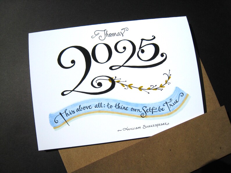 2026 Personalized Graduation Card - Shakespeare Quote, Graduate Card ...