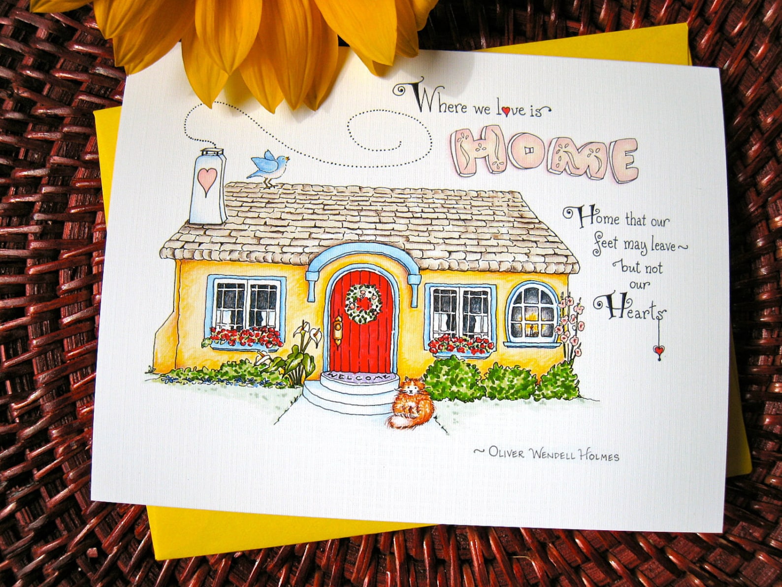 Cottage Note Cards - Housewarming Gift - Home Quotes - New Home ...