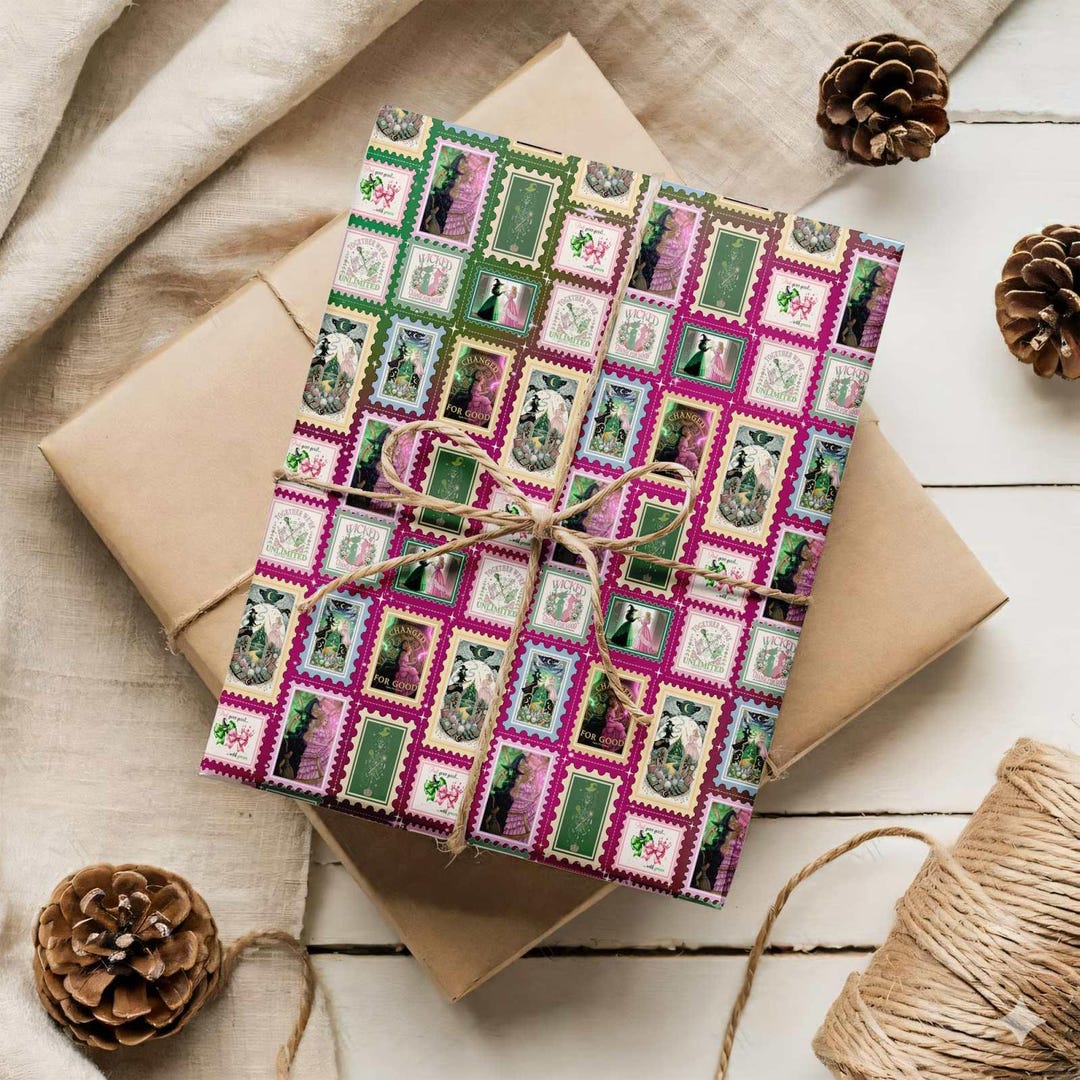 Christmas Wicked Changed for Good Gift Wrap, Broadway Musical Holiday ...