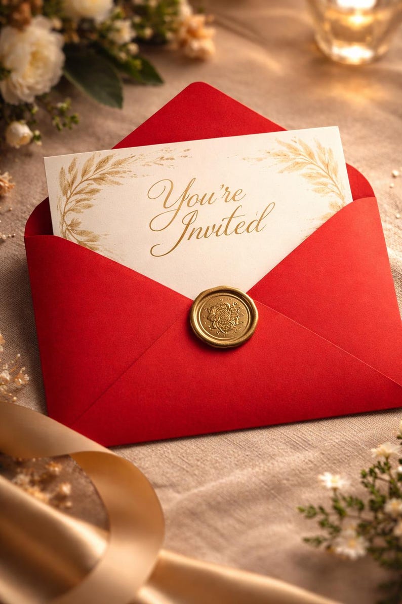 Pure Red 5x7 Envelopes | 120gsm Paper for Invitations - Etsy UK