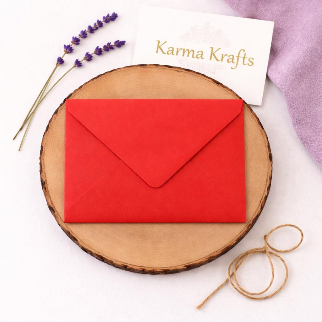 Pure Red 5x7 Envelopes | 120gsm Paper for Invitations - Etsy UK