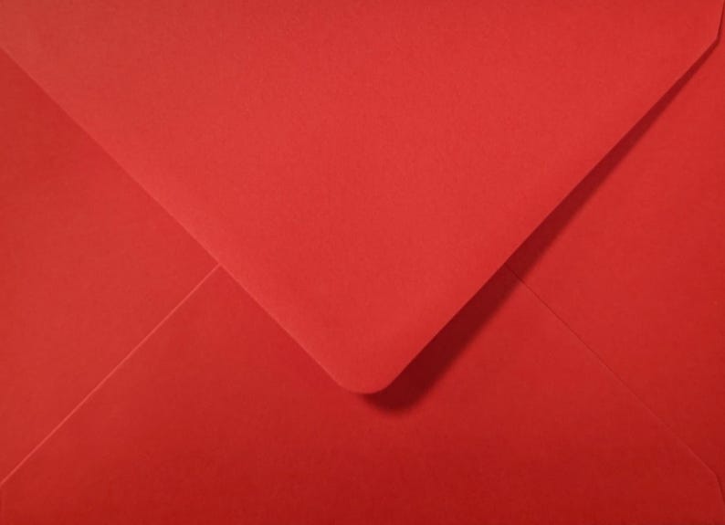 Pure Red 5x7 Envelopes | 120gsm Paper for Invitations - Etsy UK