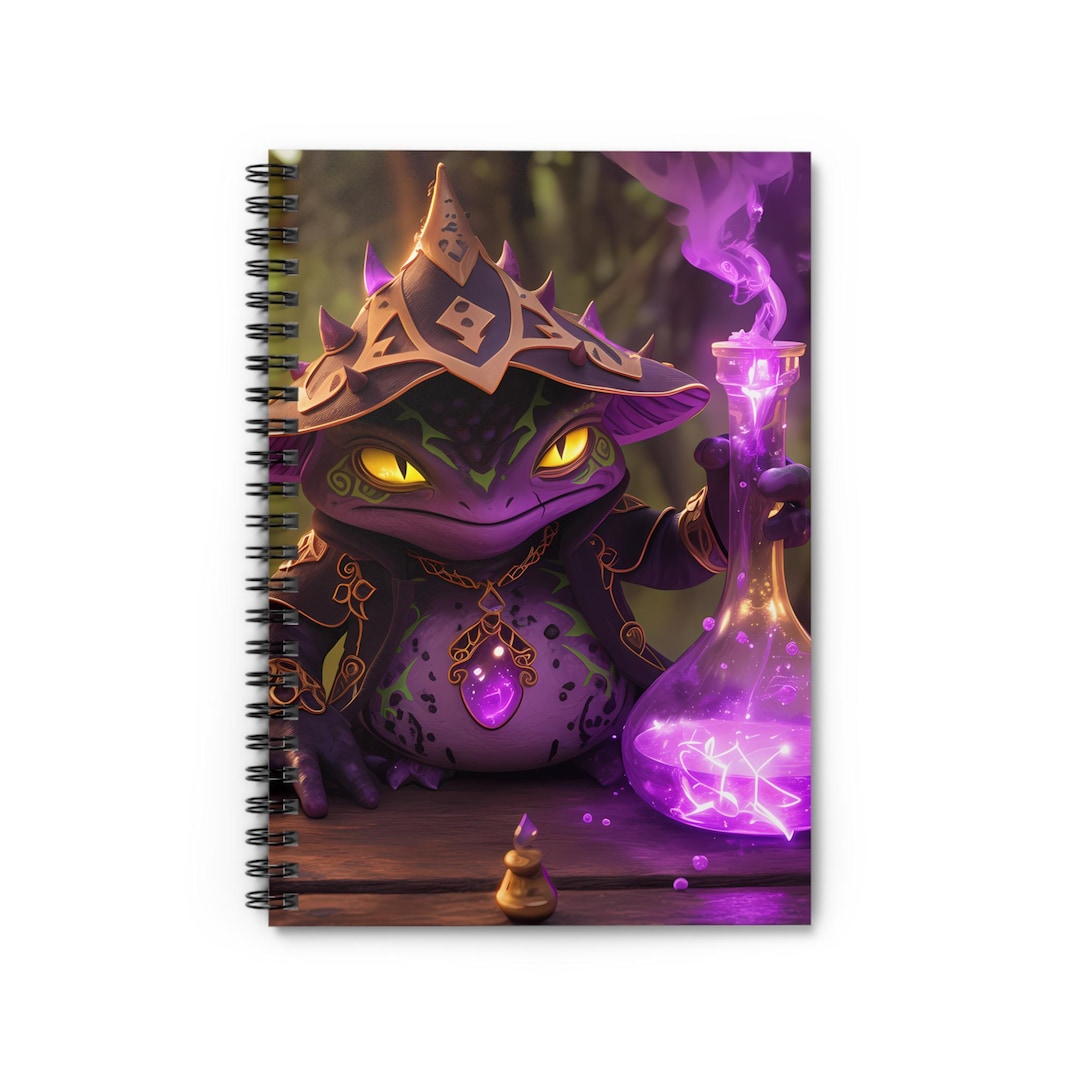 Wizard Frog Notebook, Dnd Campaign Journal, Witchy Spellbook, Alchemist ...