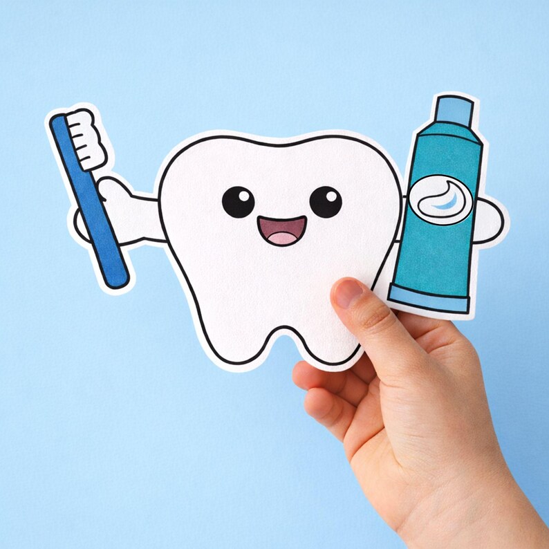 Dental Health Tooth Cut and Paste Craft | Preschool Tooth Activity ...